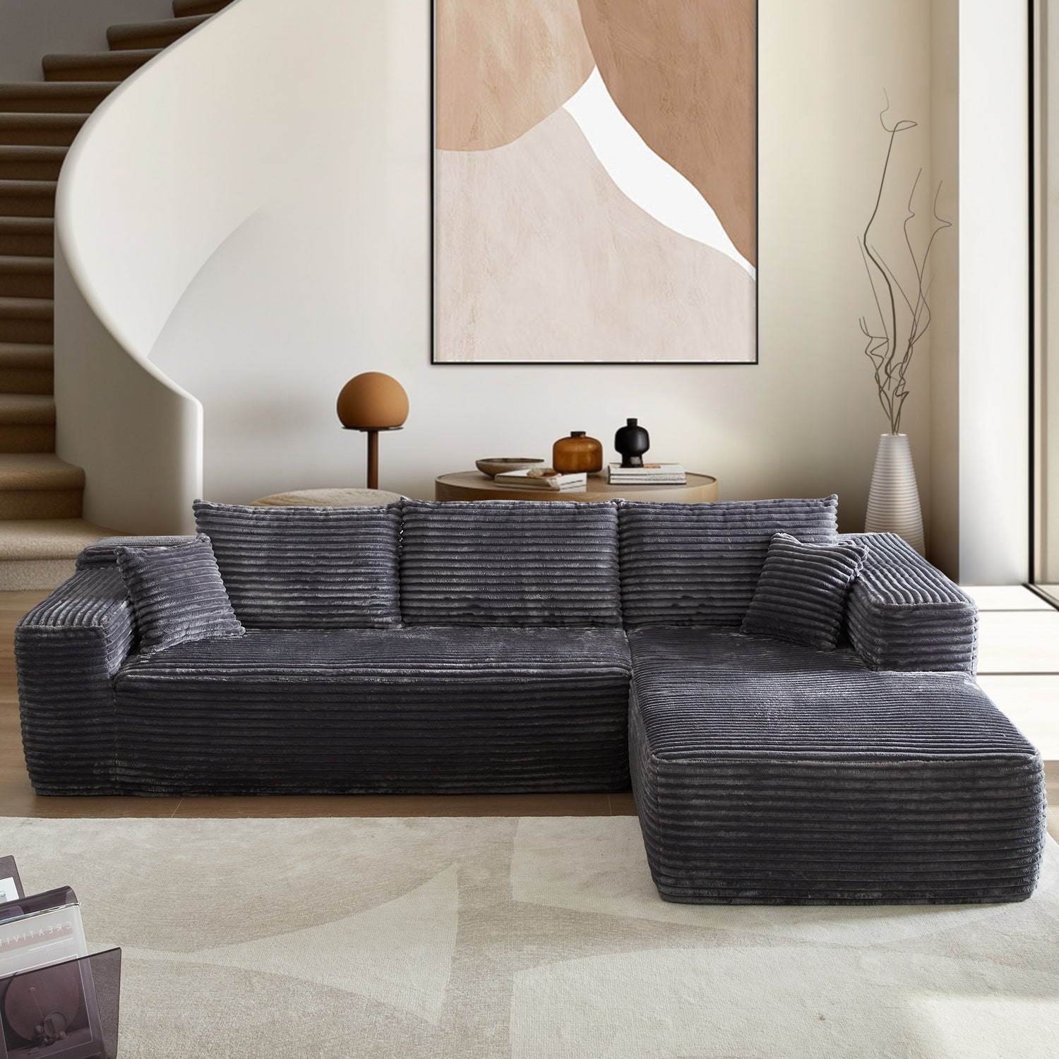 L-Shaped Couch with Chaise | Plush & Modular Design