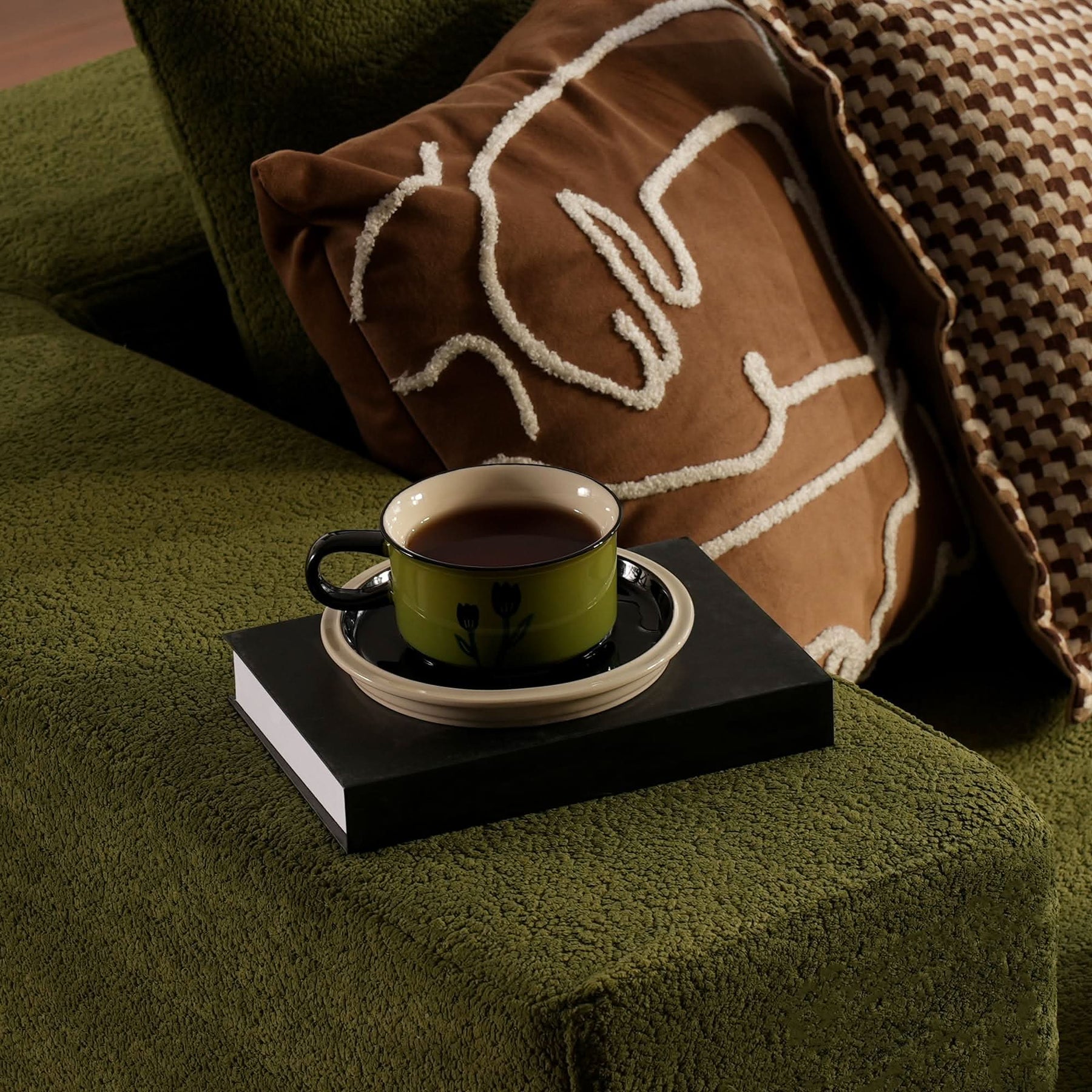 Modular L-Shape Cloud Couch with Chaise | Velvet Fabric