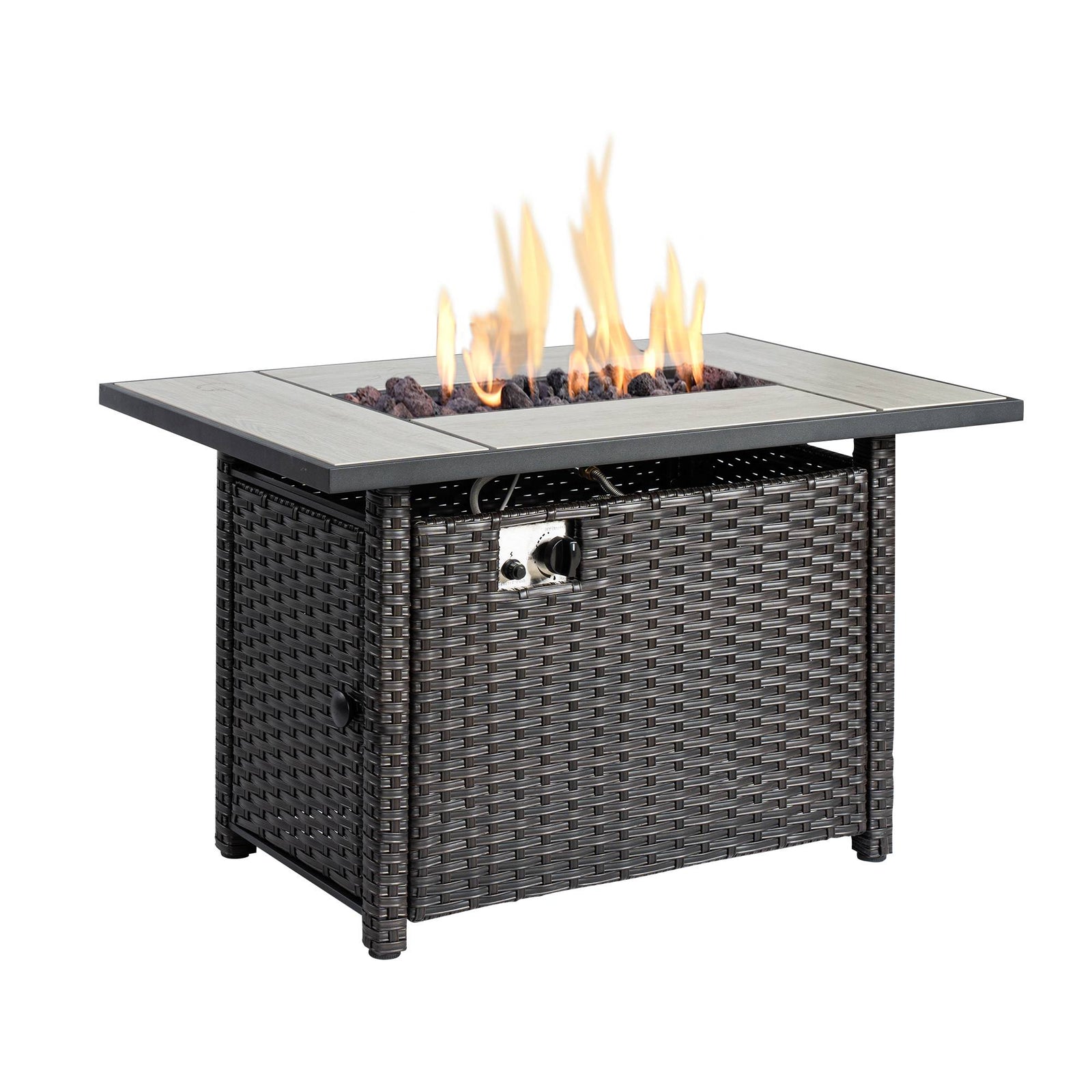 Ovios Patio Fire Pit Table - Large, Practical, Elegant, Safe